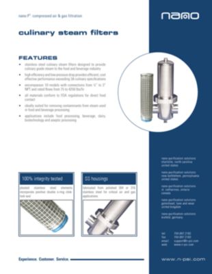 Culinary Steam Filters