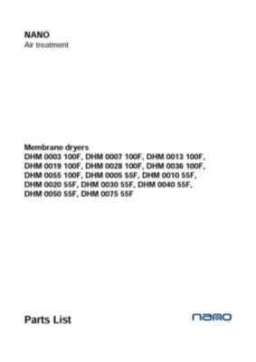 Spare Parts Lists | nano-purification solutions